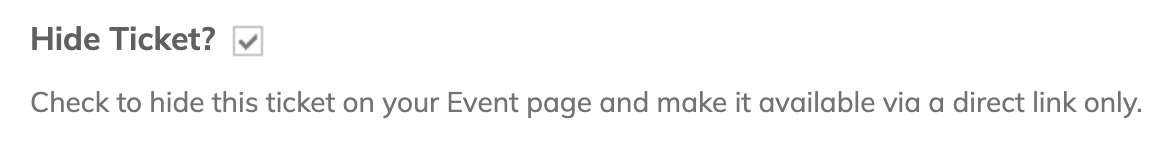 Comped and hidden tickets