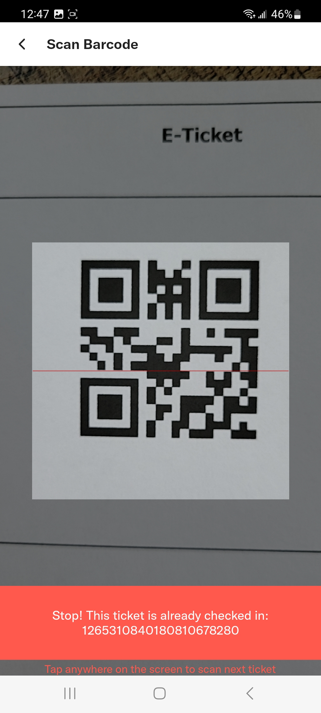 Scan tickets with TicketStripe's event check-in app