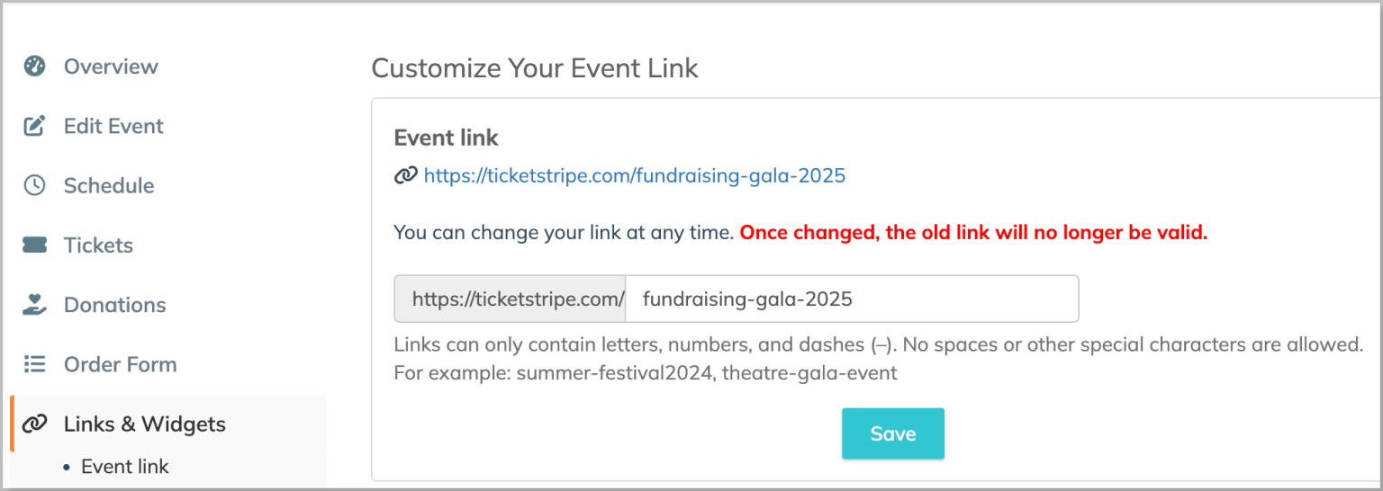 Personalize Event Links