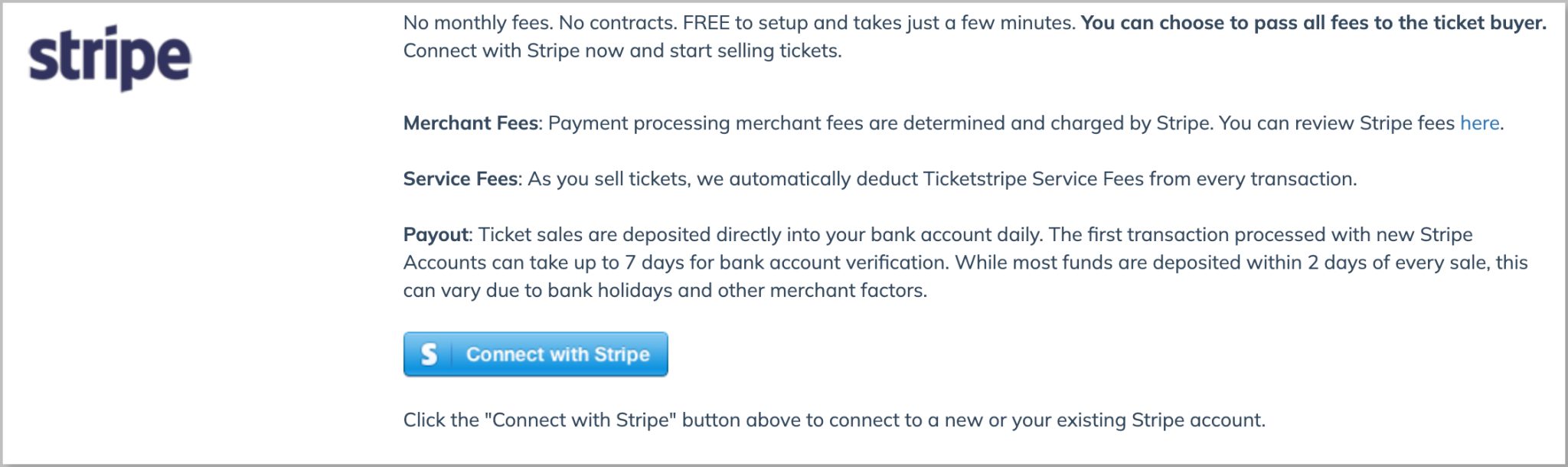 Stripe Processing Fees