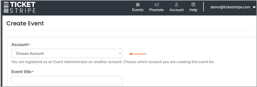 How to set up an event as an Event Admin