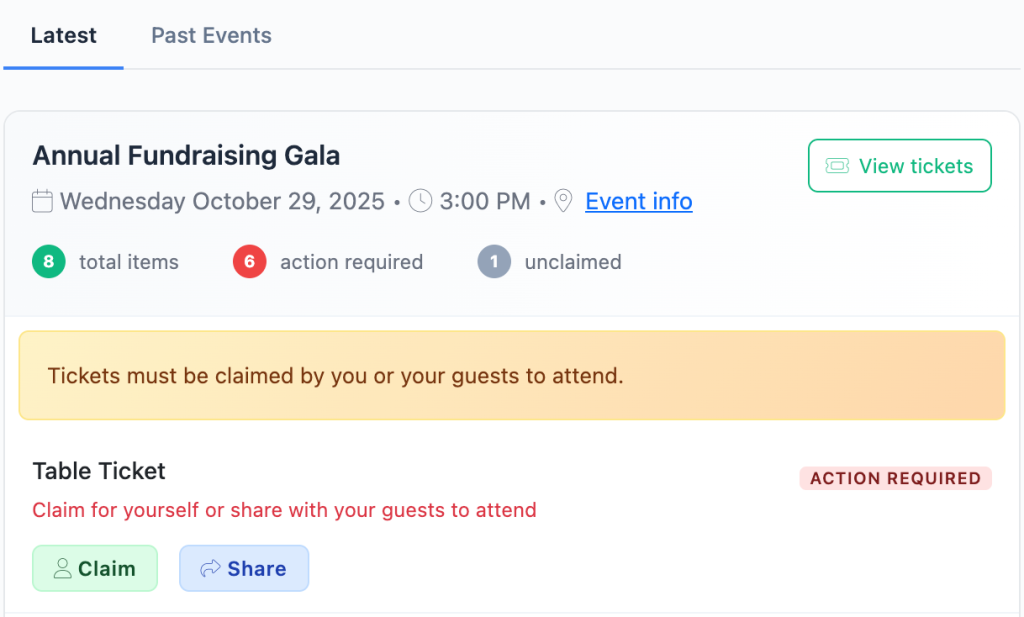 The Attendee Ticket Wallet